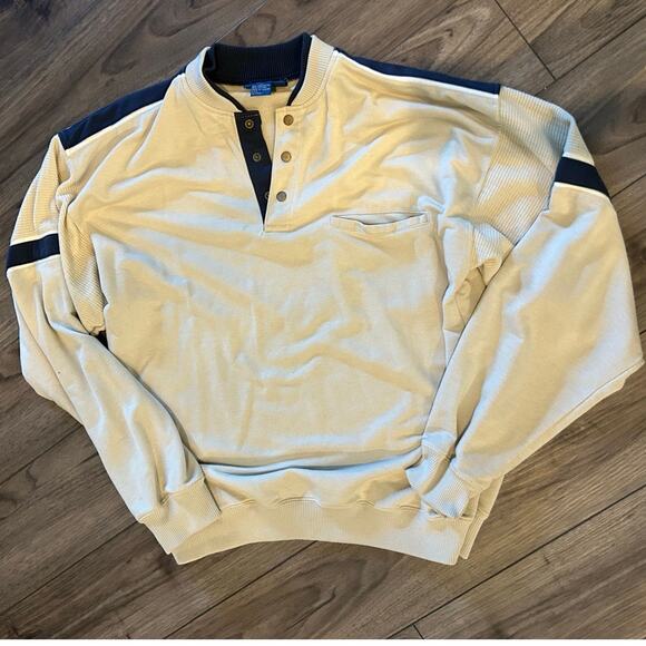 Towncraft | Shirts | Vintage Towncraft Snap Henley Shirt M Waffle Knit ...